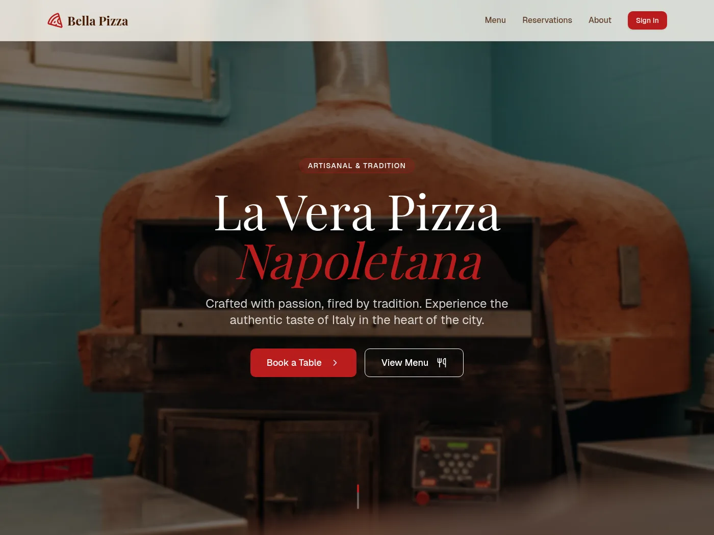 Pizzeria Reservation Site