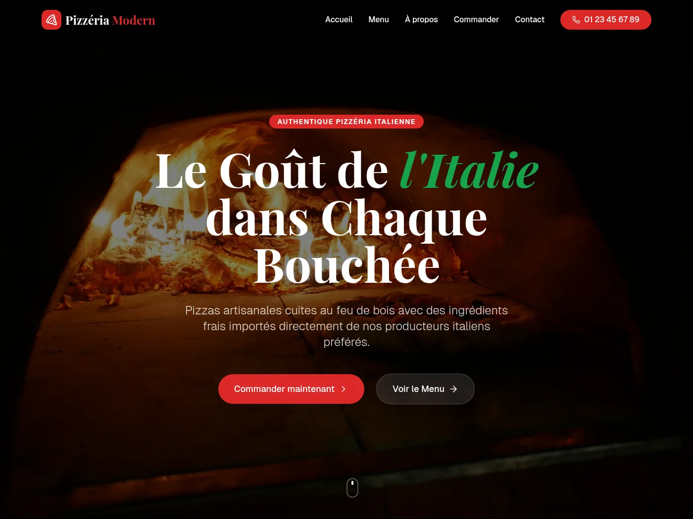 Pizzéria Modern Web