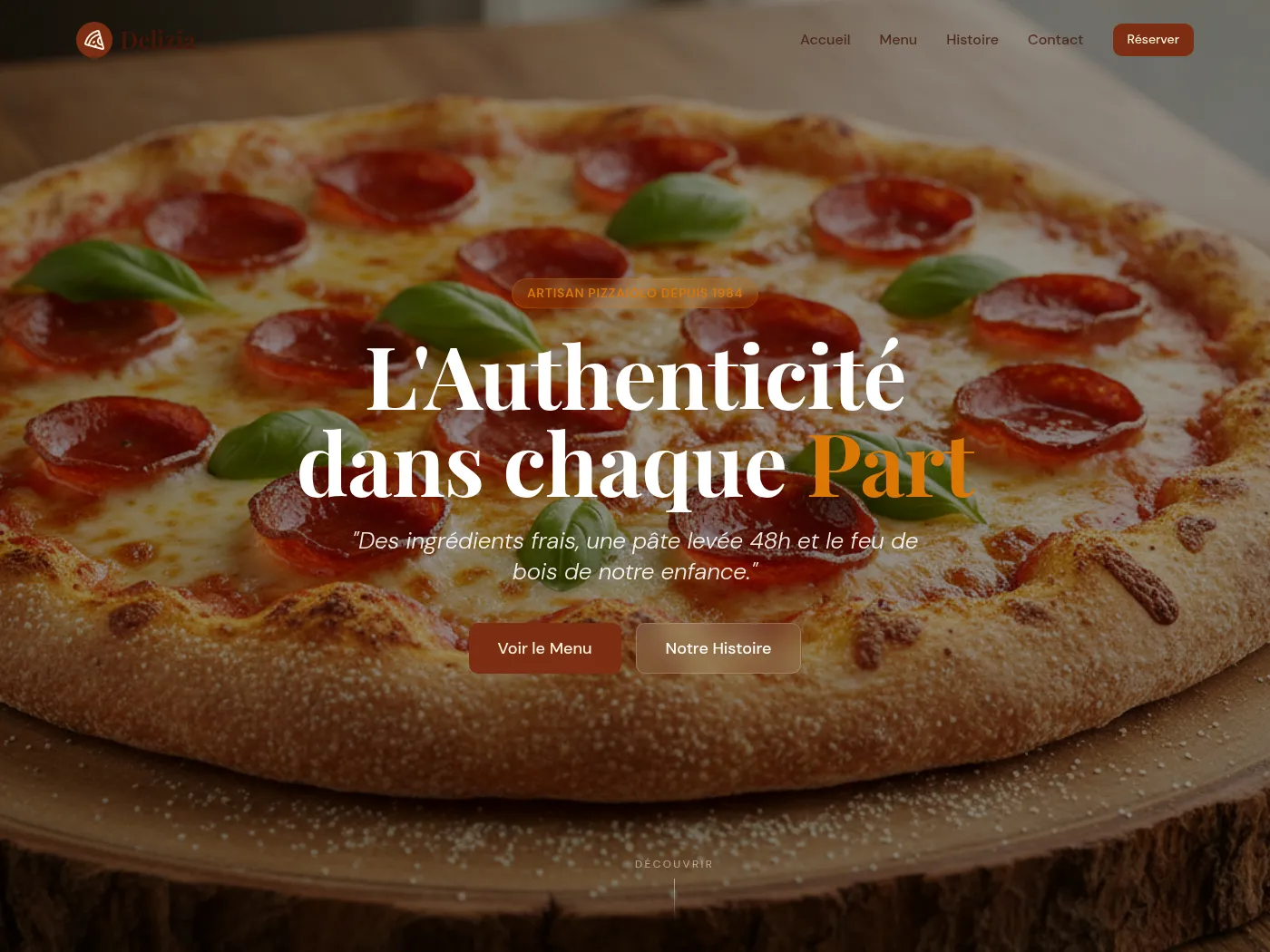 Pizzeria Web Experience
