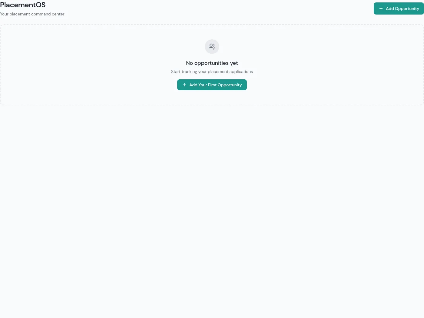 PlacementOS Dashboard