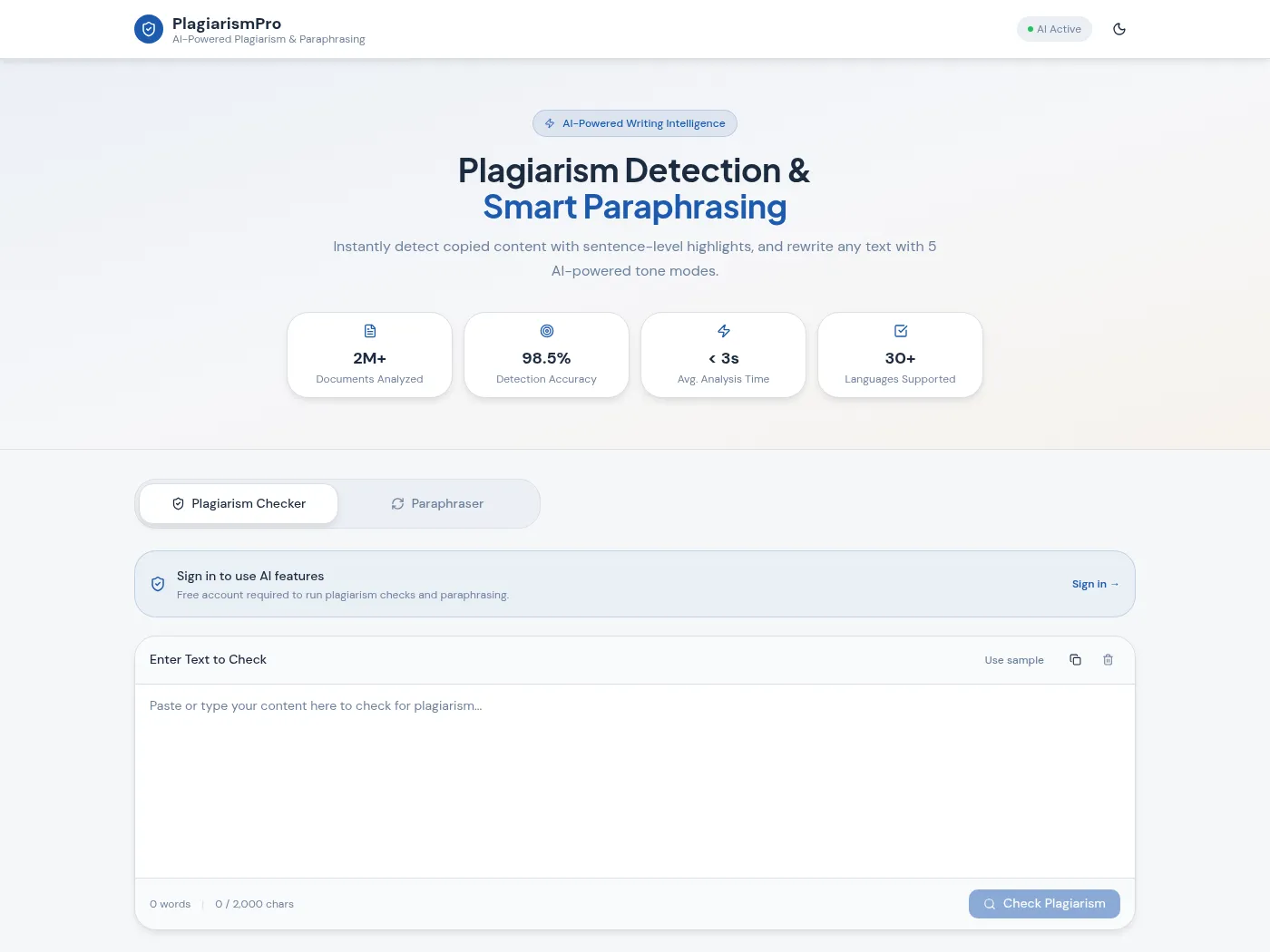 Plagiarism Paraphrase Pro