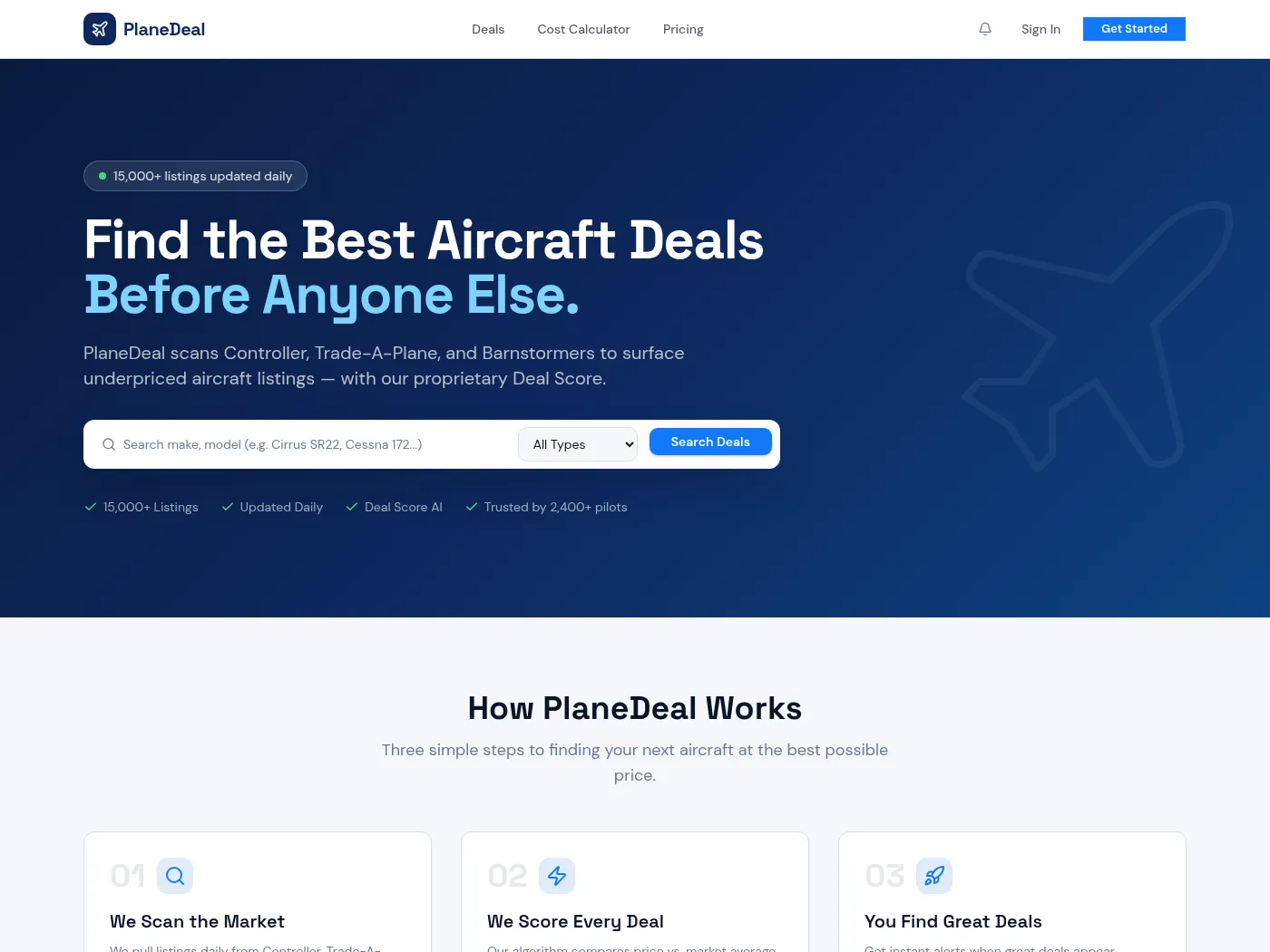 PlaneDeal Aircraft Finder