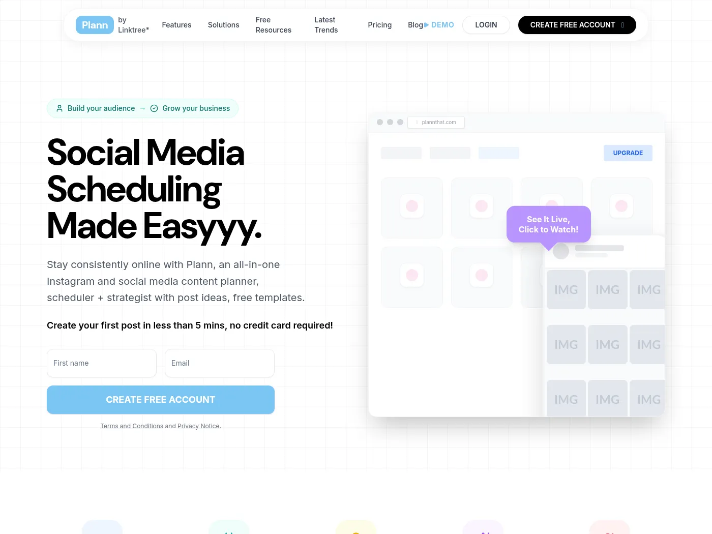 Plann Landing React