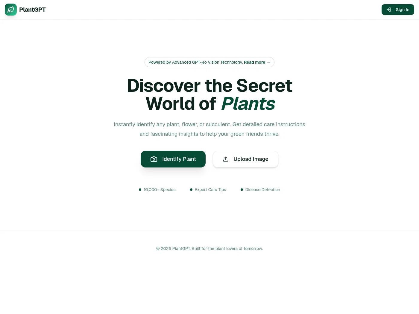 PlantGPT Identifier