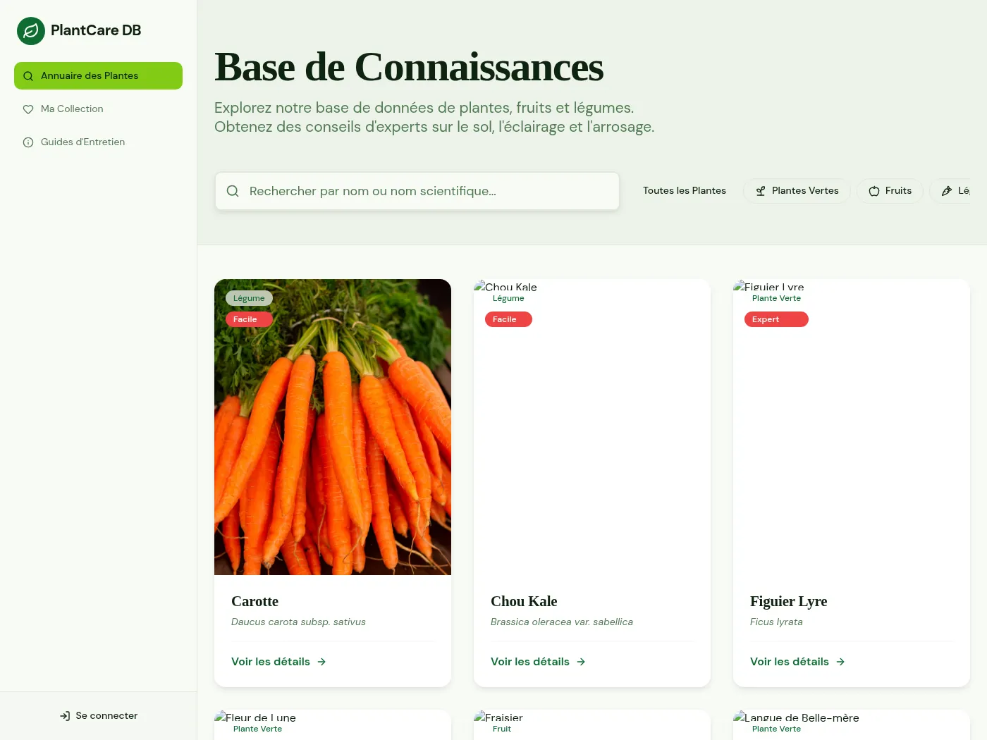 PlantCare Knowledge Base