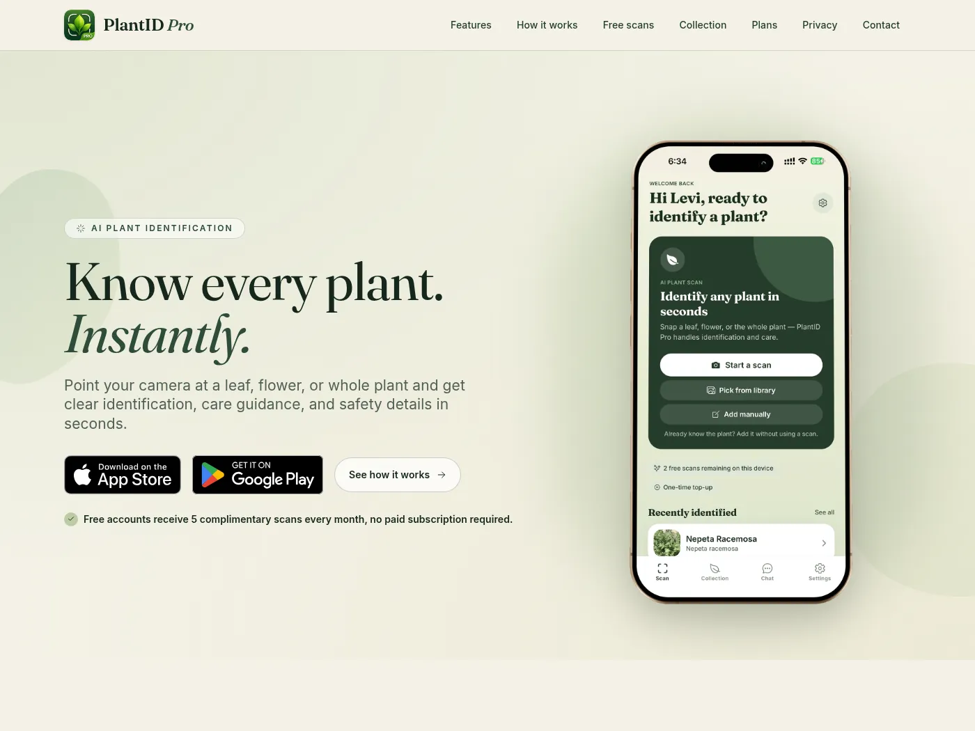 PlantID Pro Landing Page