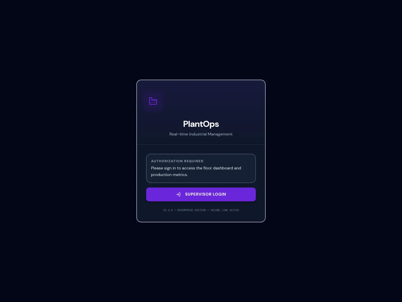 PlantOps Dashboard