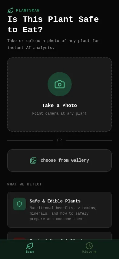 PlantScan Safety App