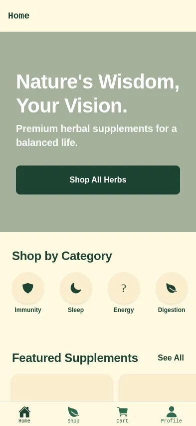 PlantVisionHerbs Store App