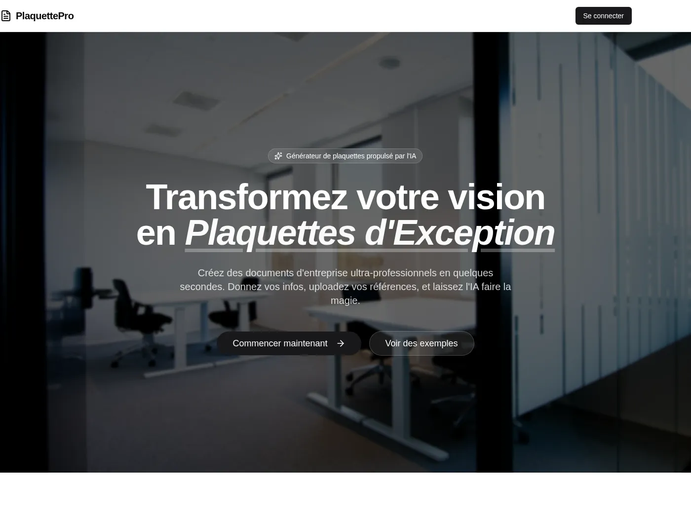 Corporate Plaquette Pro