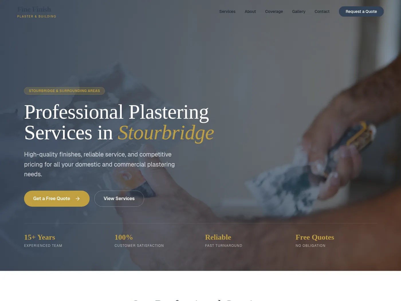 Fine Finish Plastering Site