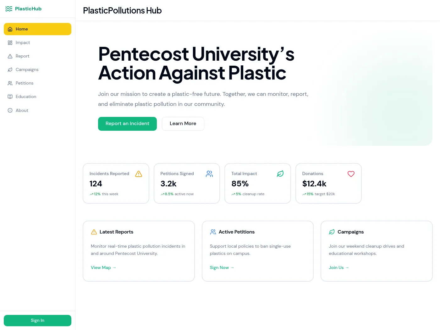 PlasticPollutions Hub