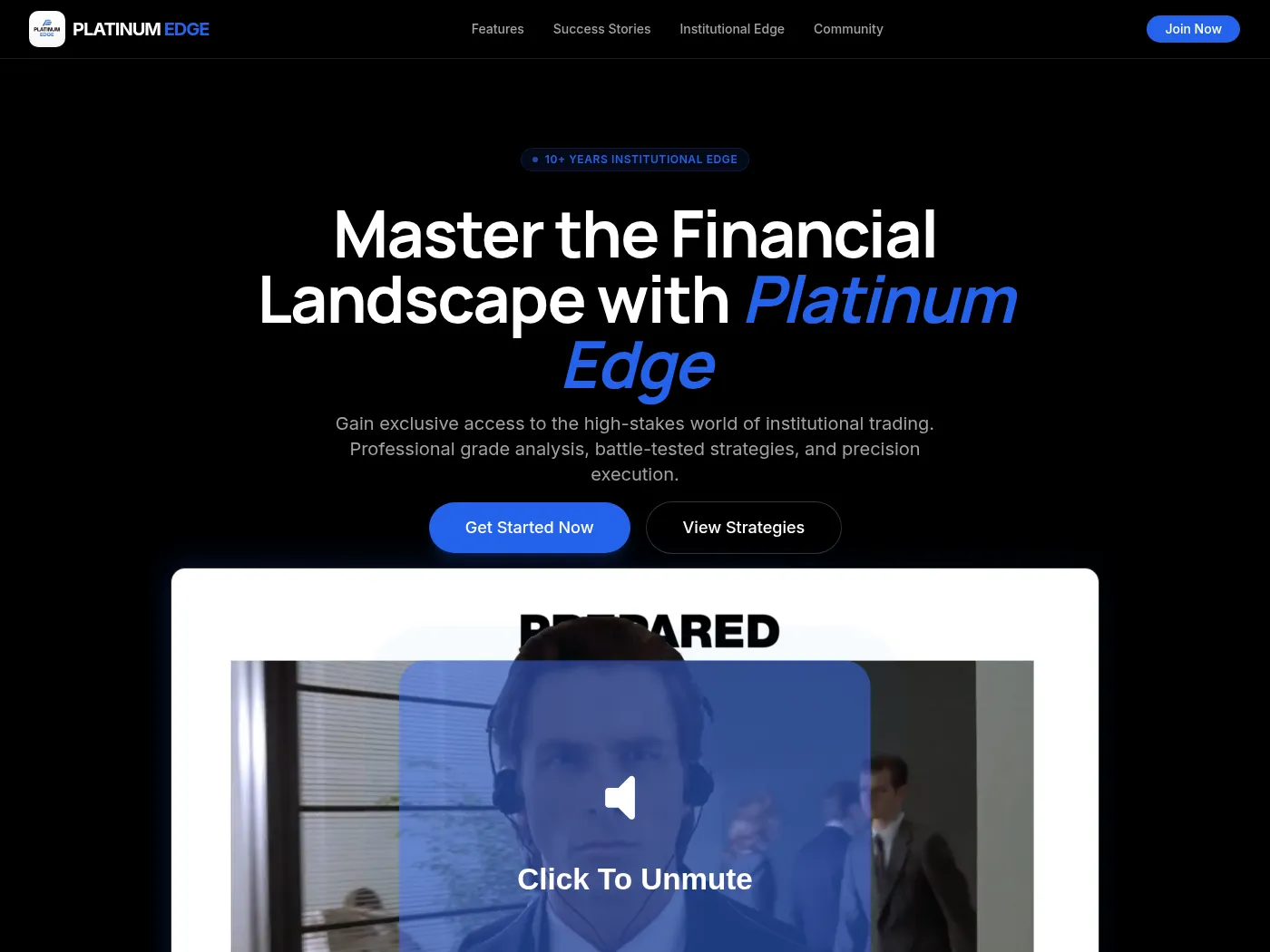 Platinum Edge Trading Landing