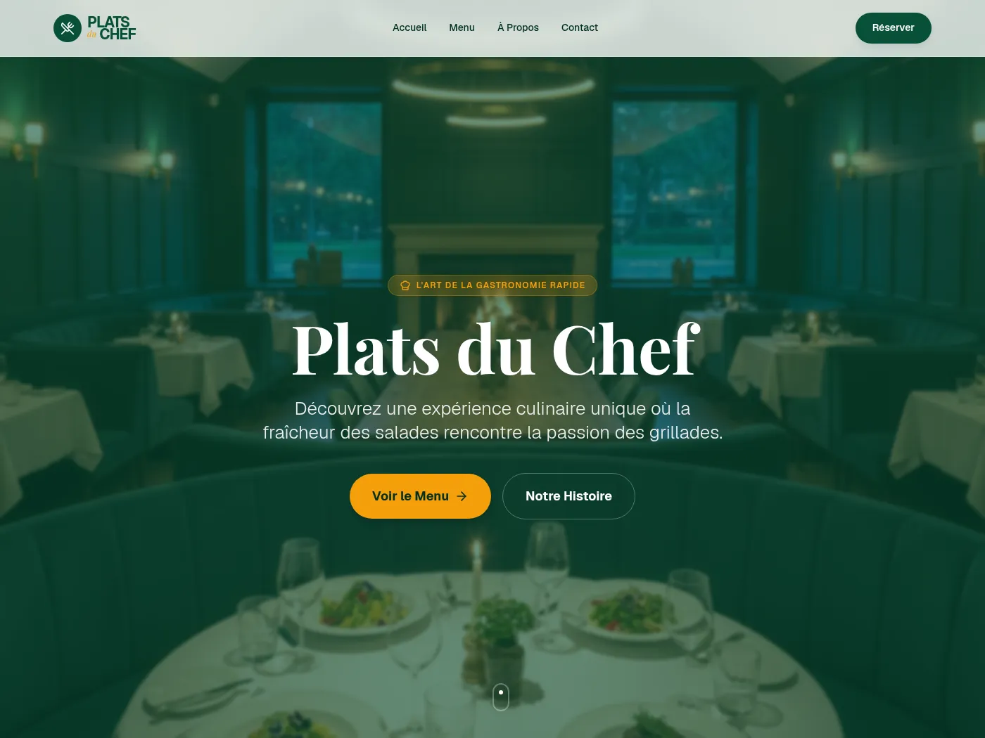 Plats du Chef Website