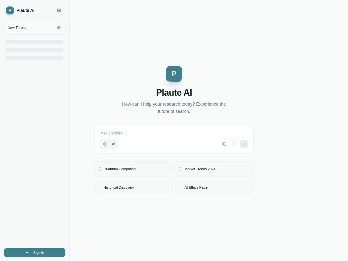 Plaute AI Chatbot