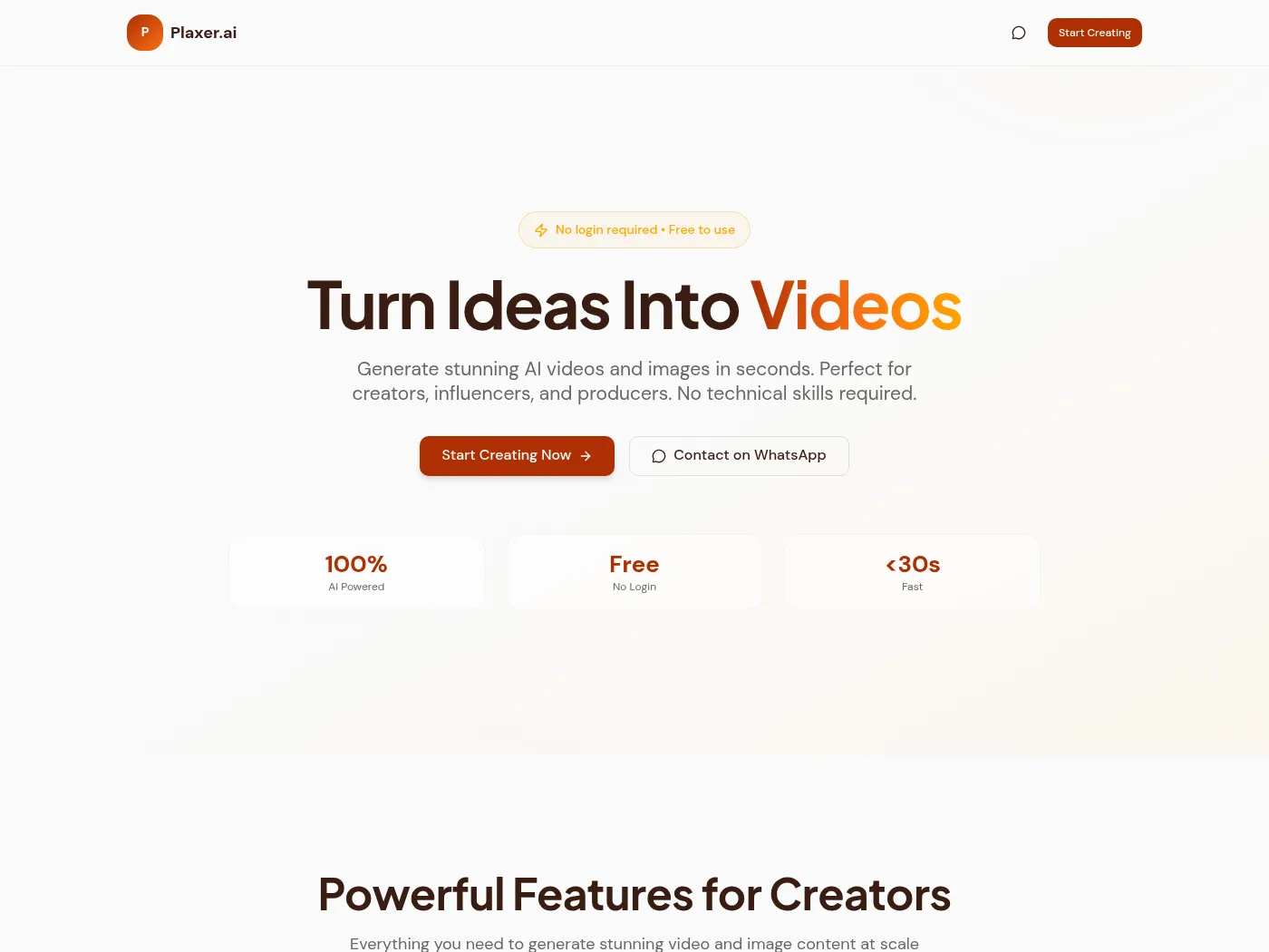 Plaxer.ai Video Gen