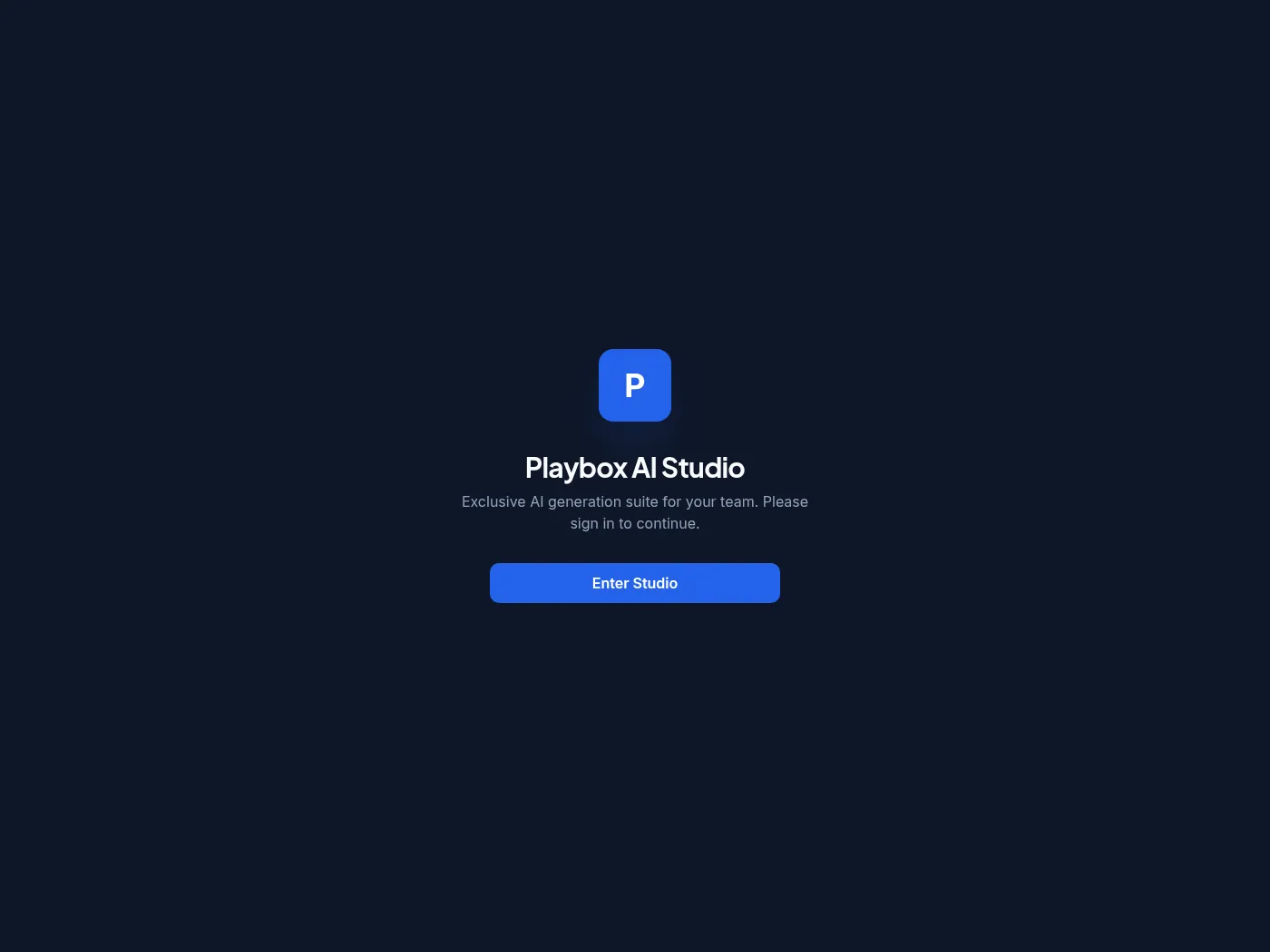 Playbox AI Studio