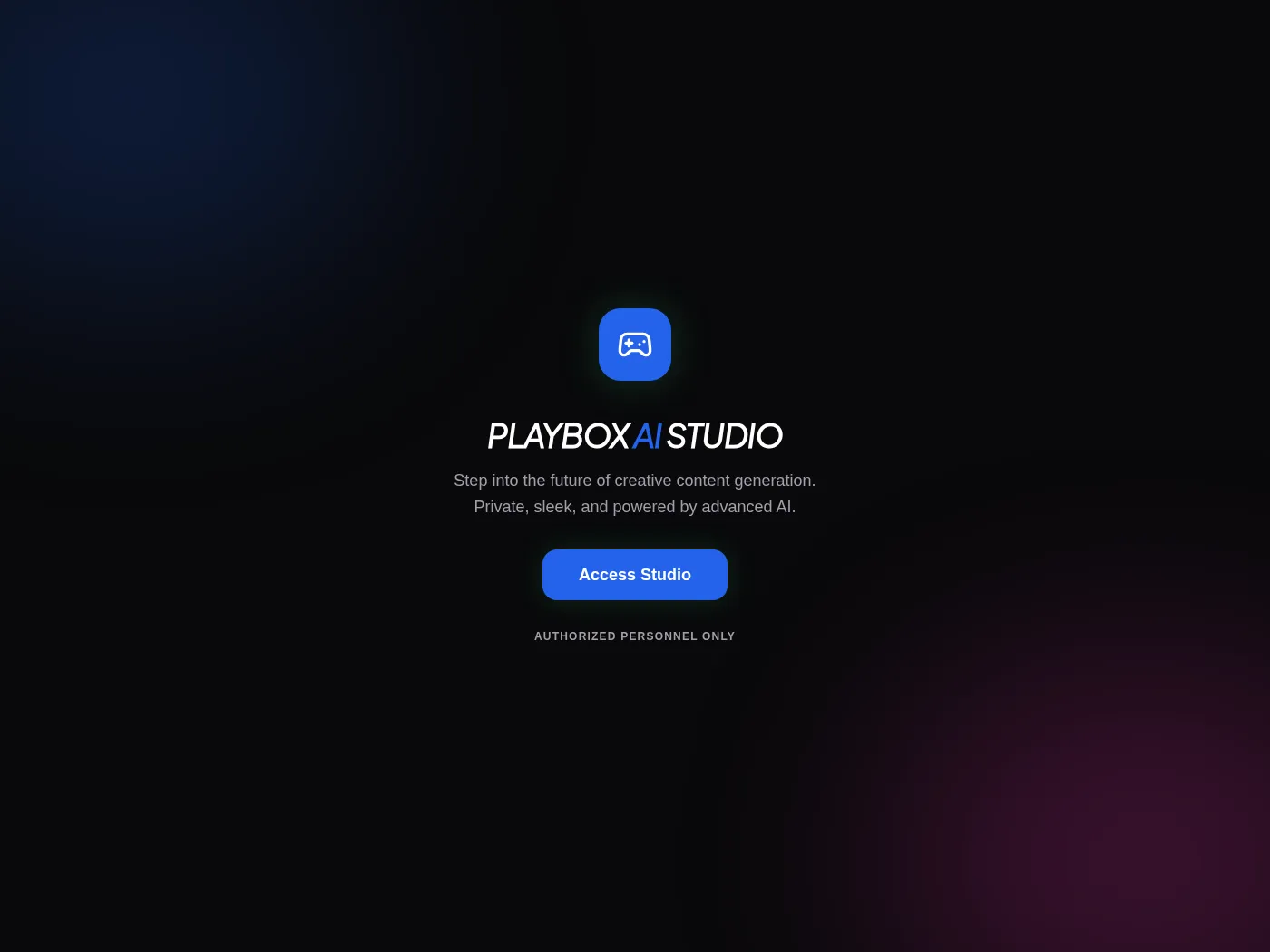 Playbox AI Studio