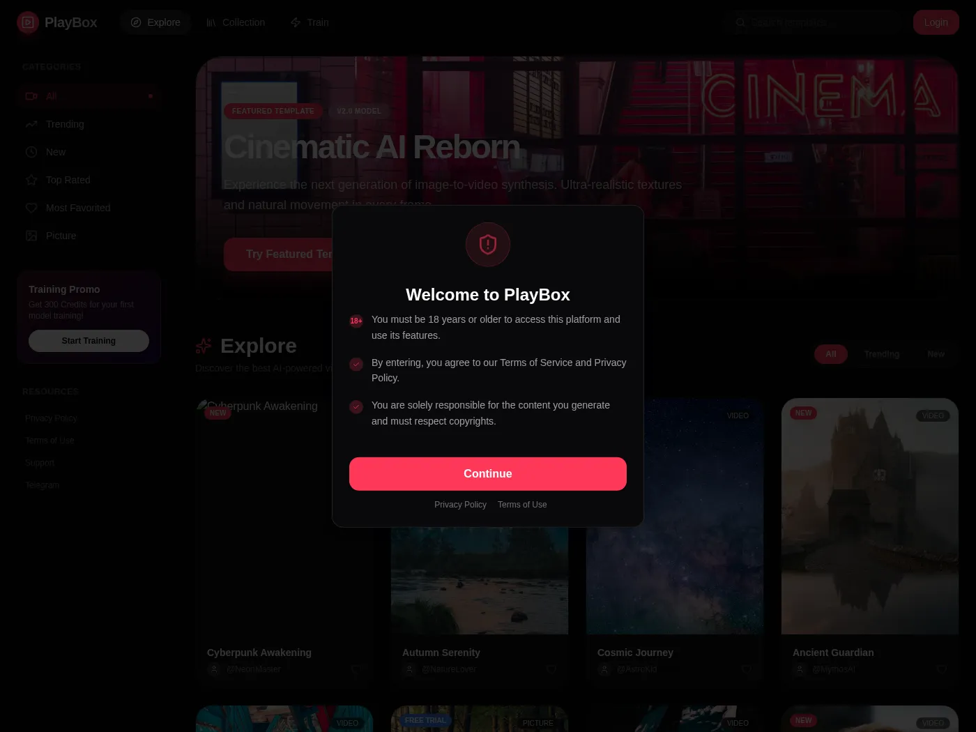 PlayBox Web Platform