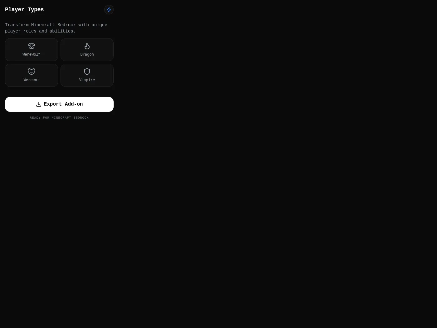 Ultimate Player Types Add-On