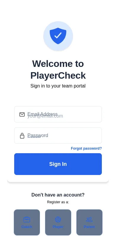 PlayerCheck Team Platform