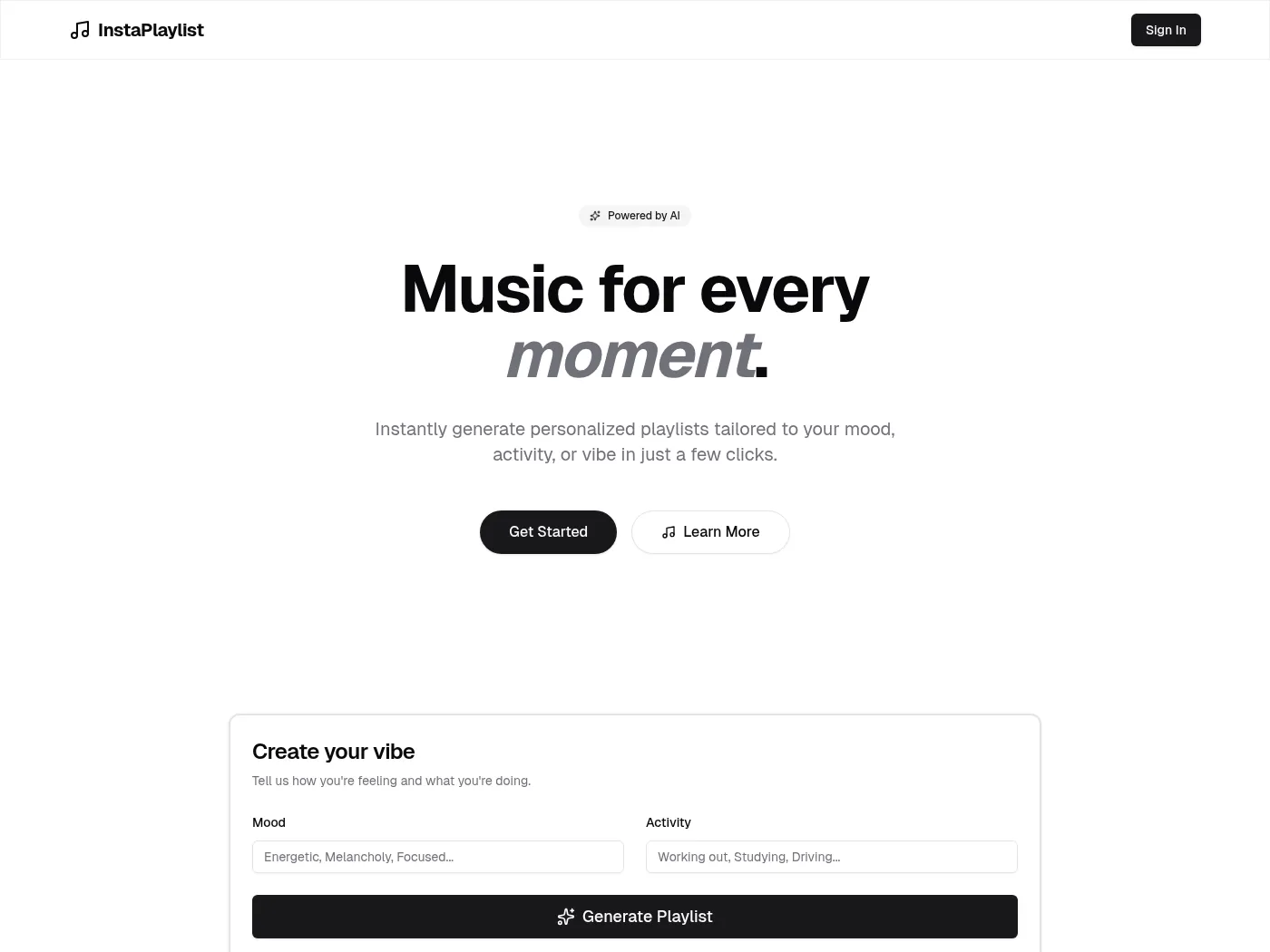 InstaPlaylist Creator