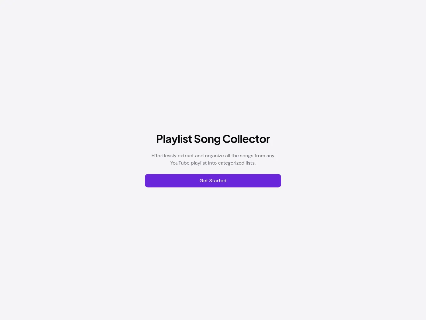 Playlist Song Collector