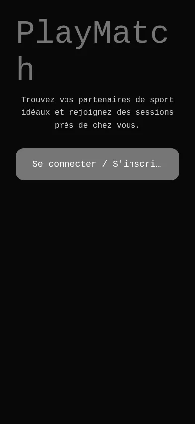 PlayMatch Sports Finder