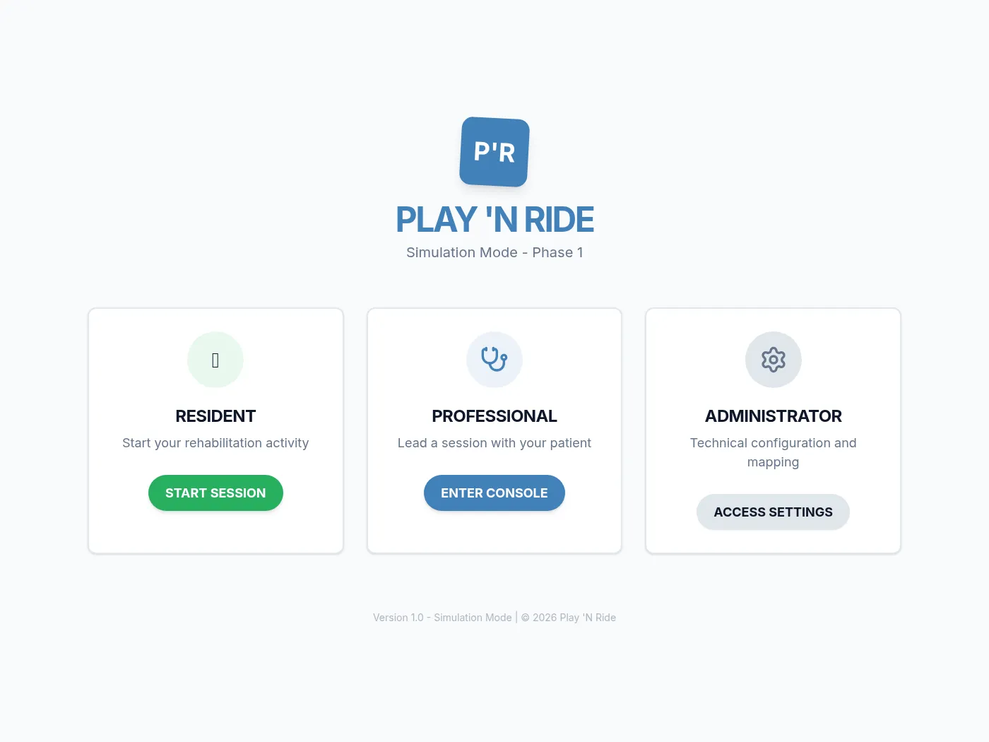 Play 'N Ride Rehab App