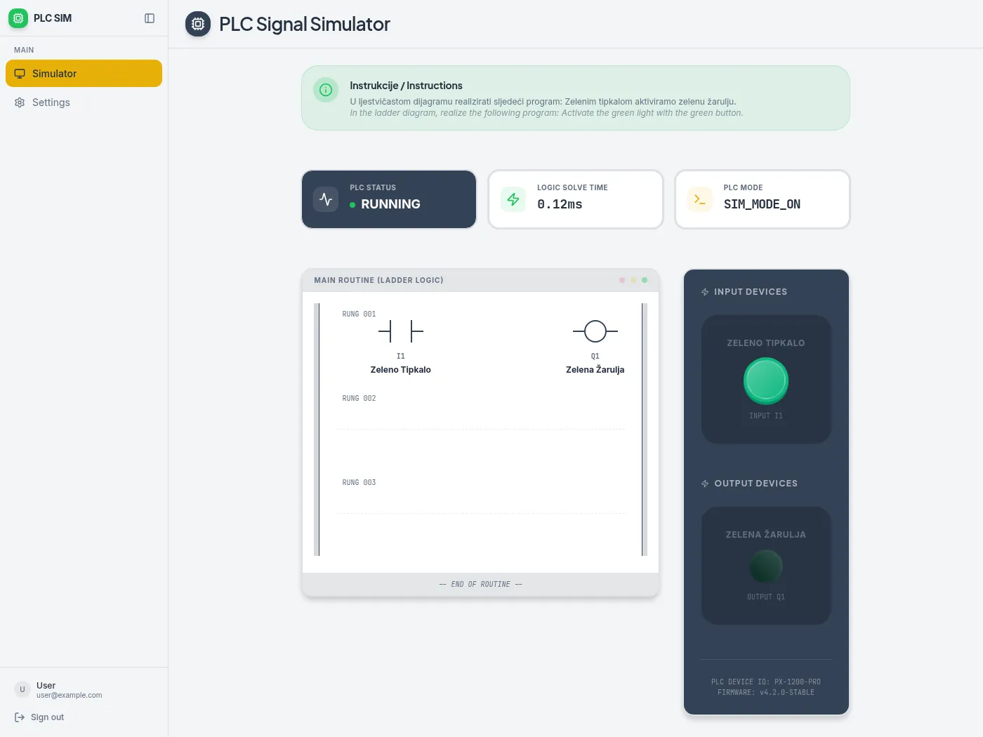 PLC Signal Simulator