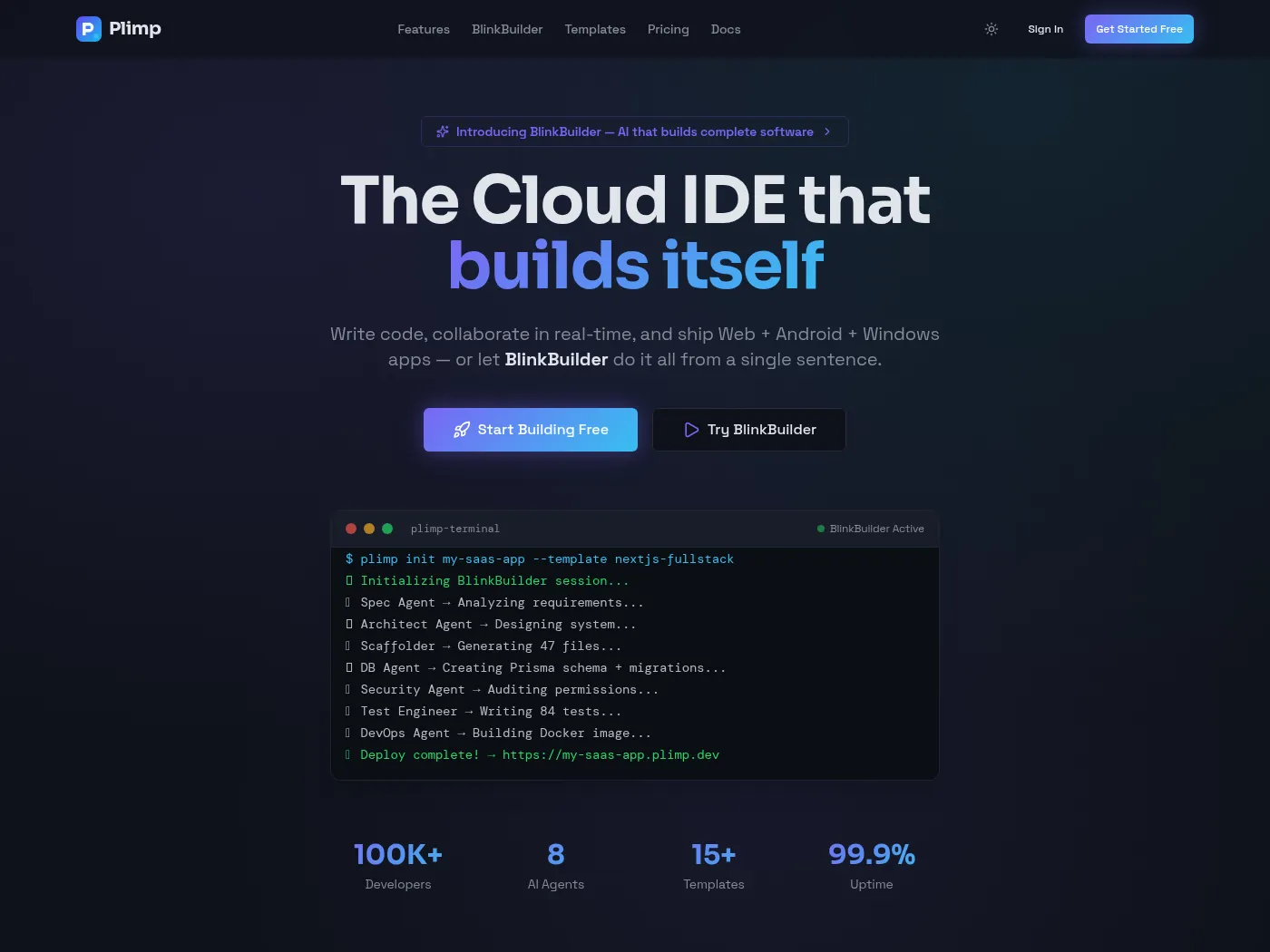 Plimp Cloud IDE & BlinkBuilder
