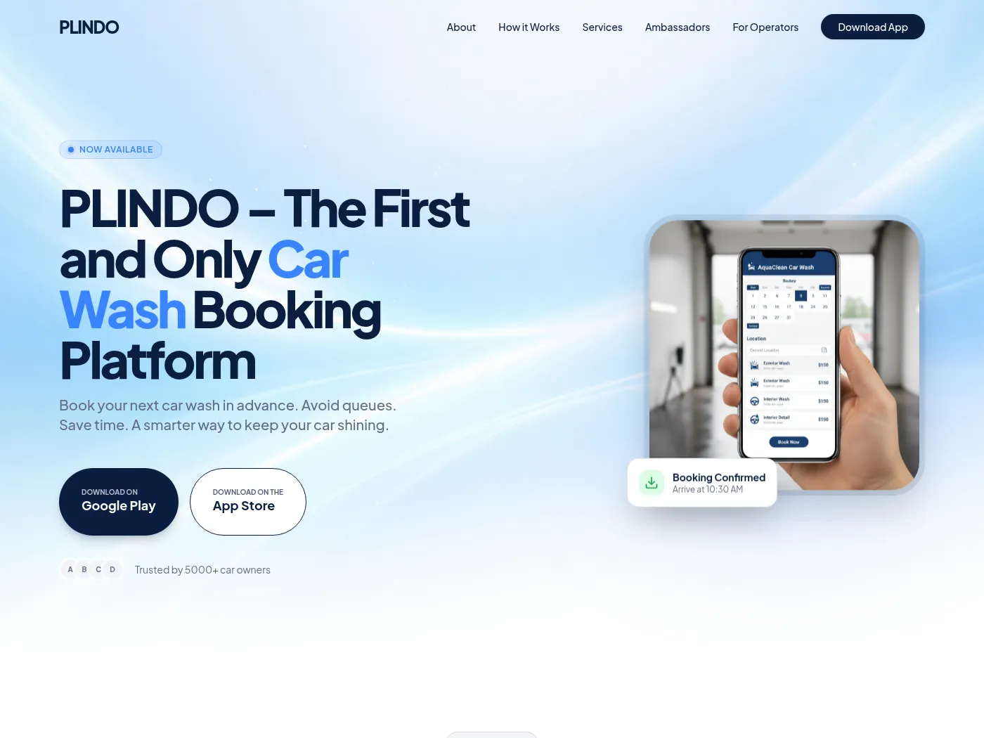 PLINDO Landing Page