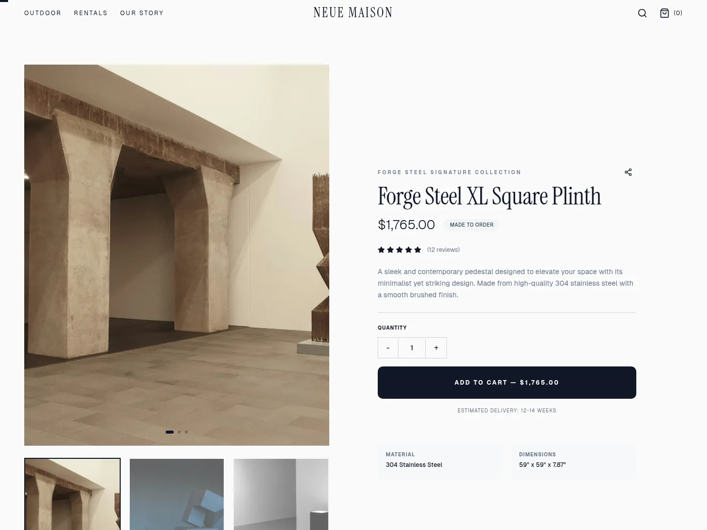 Steel Plinth Showcase