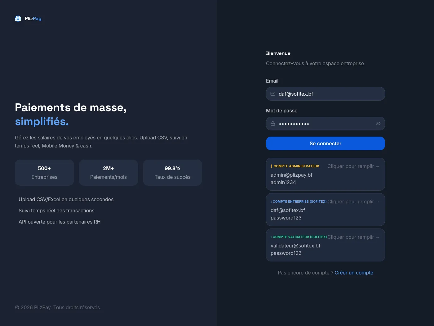 PlizPay Mass Payment