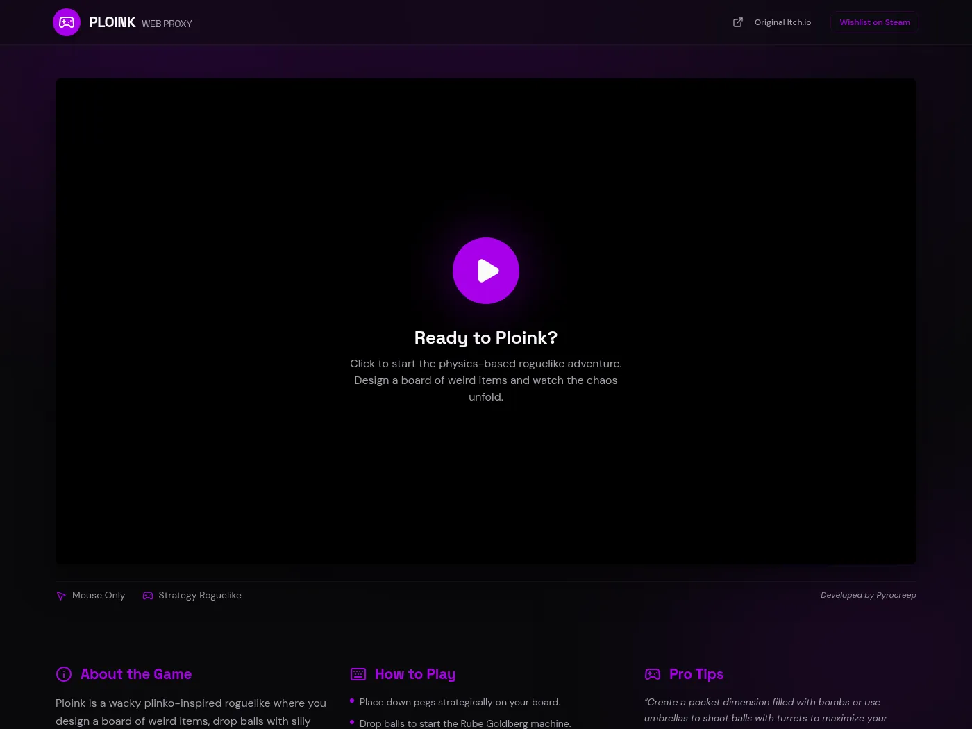 Ploink Web Proxy