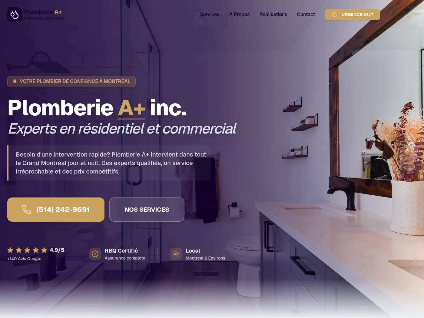 Plomberie A+ Pro Website