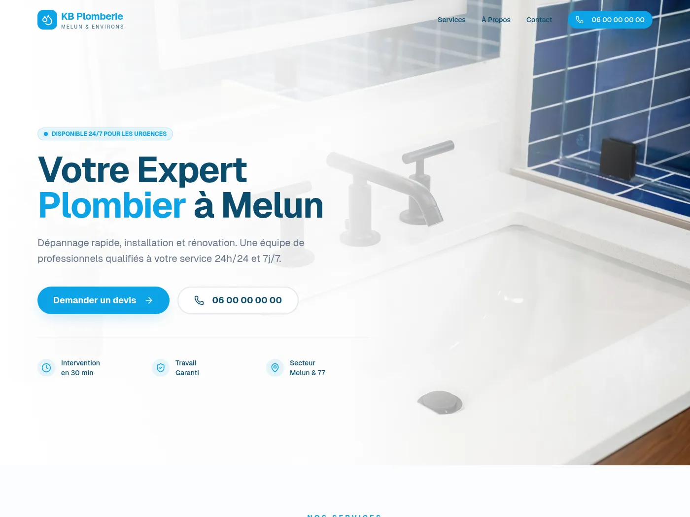 Plombier Express Vitrine