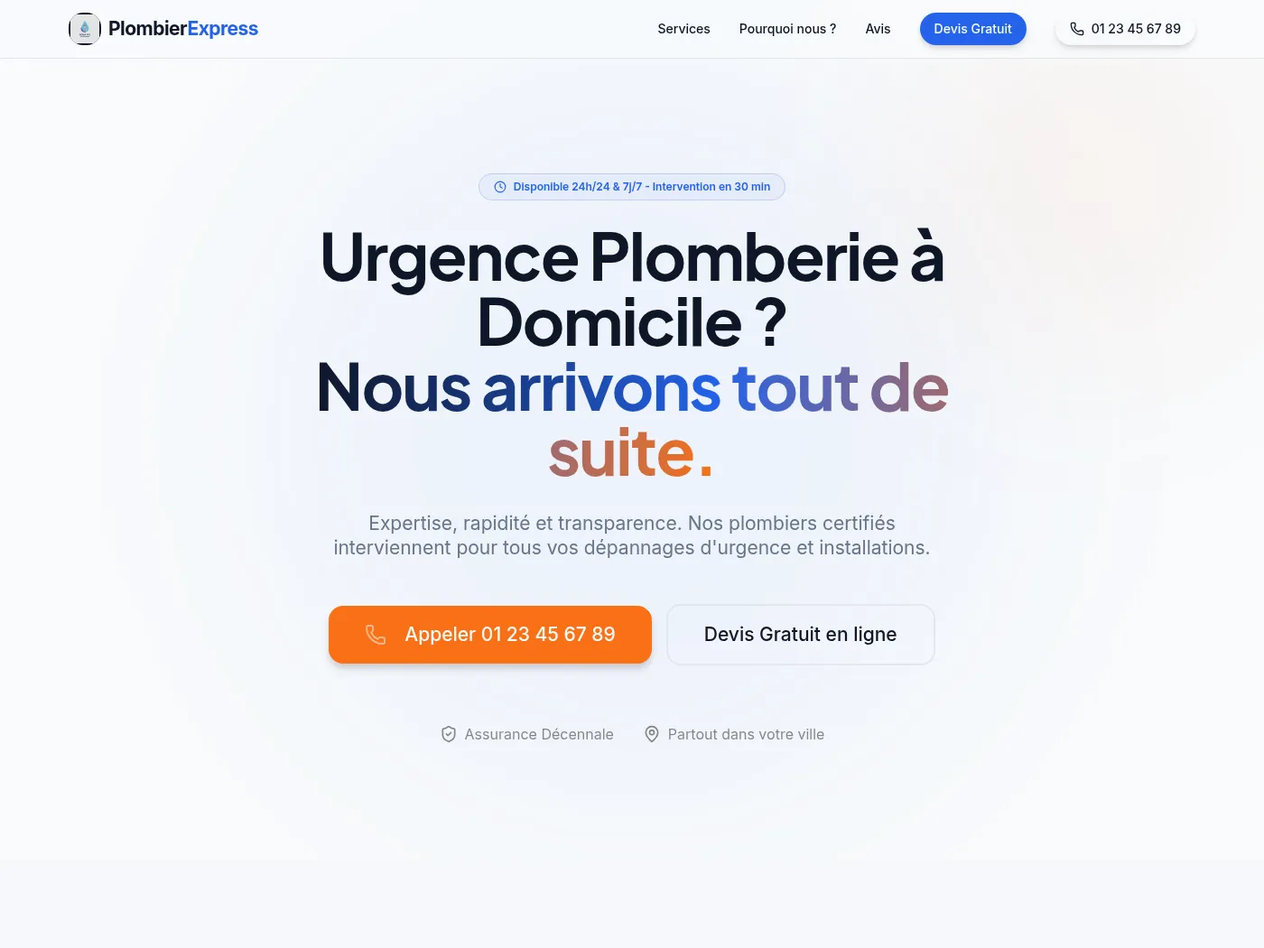 Plombier Express Contact