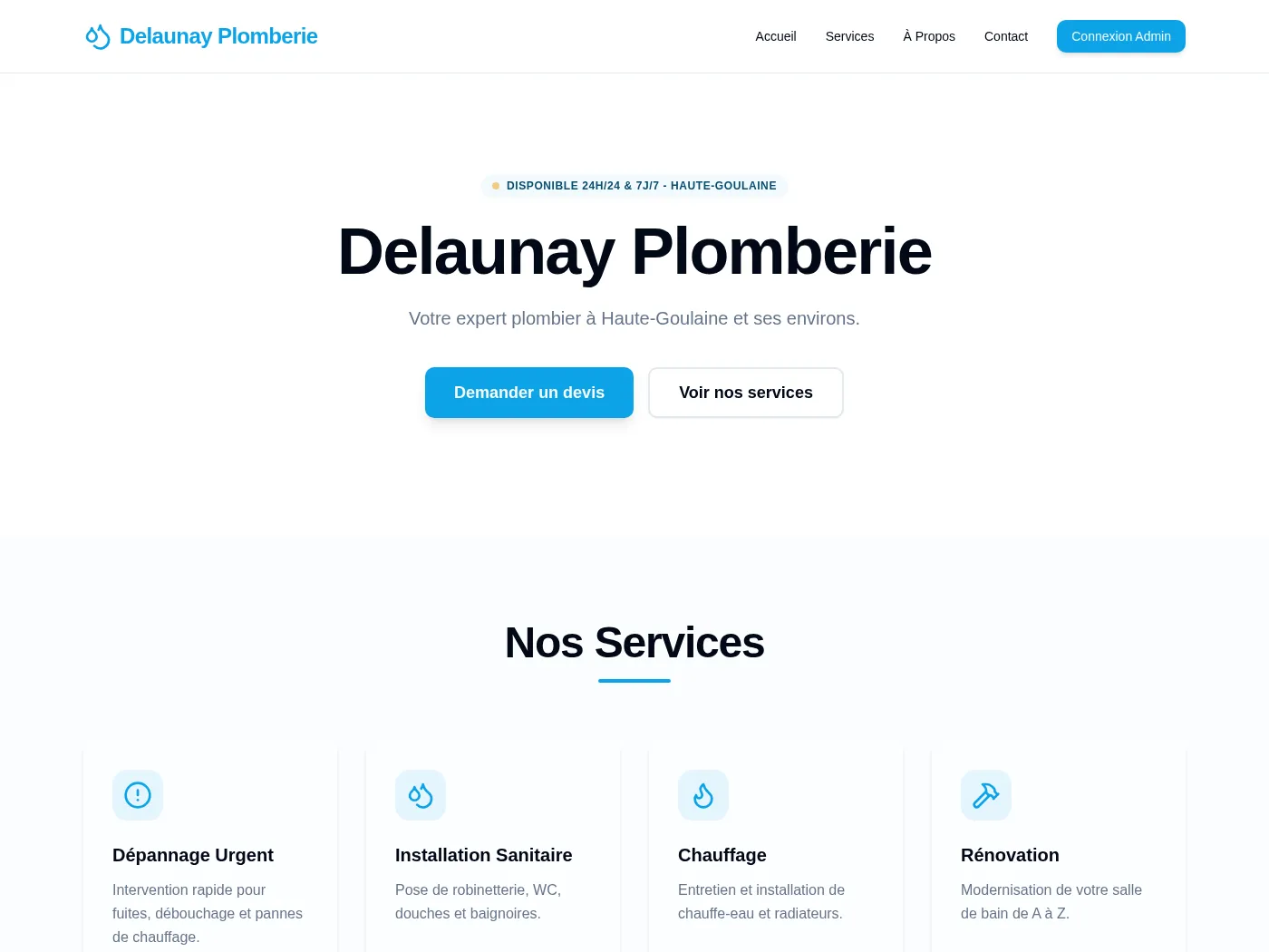 Plombier Vitrine Pro