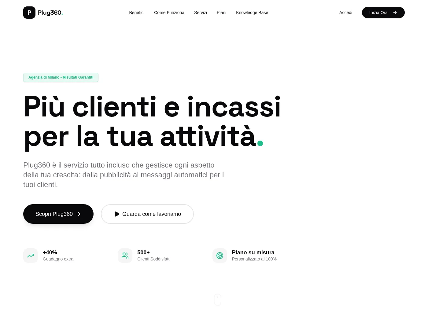 Plug360 Growth Homepage