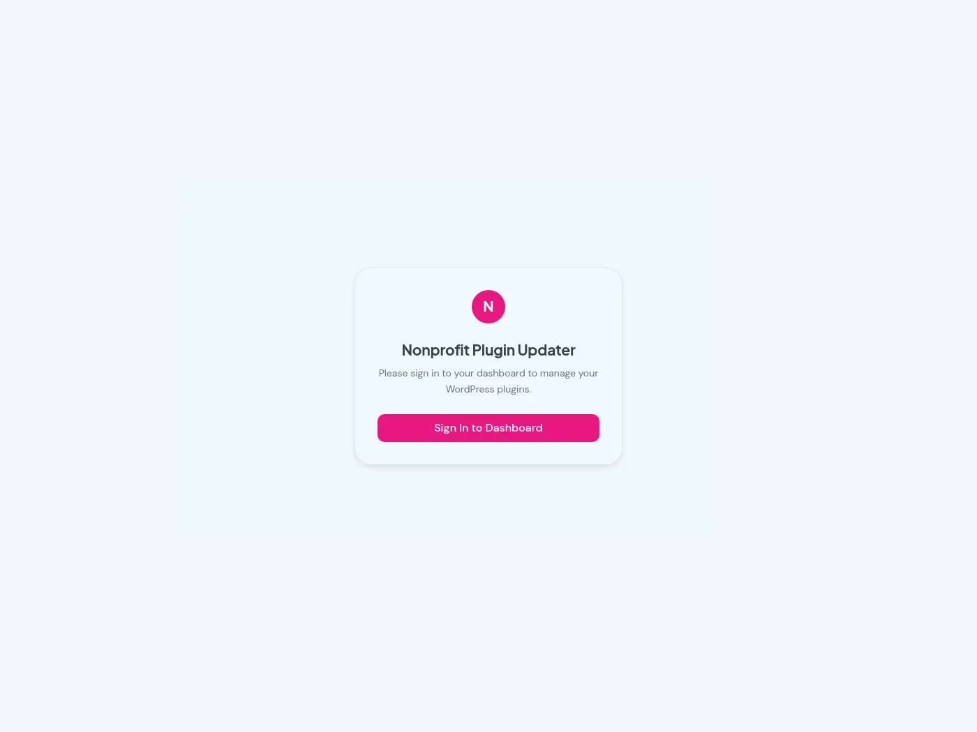 Nonprofit Plugin Updater