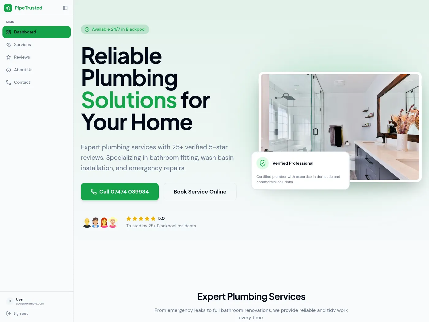 Plumber Review Portal