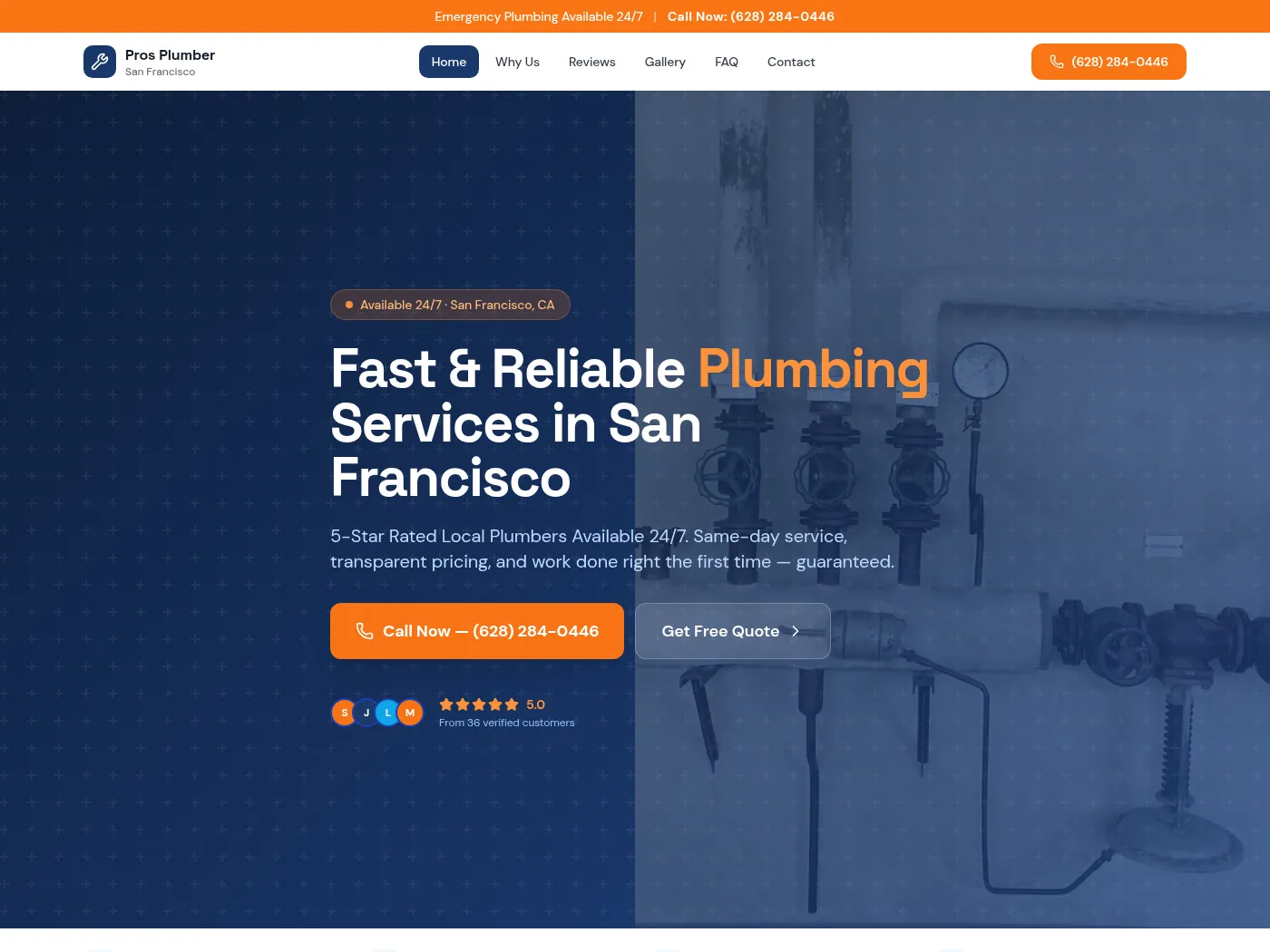 Pros Plumber Landing