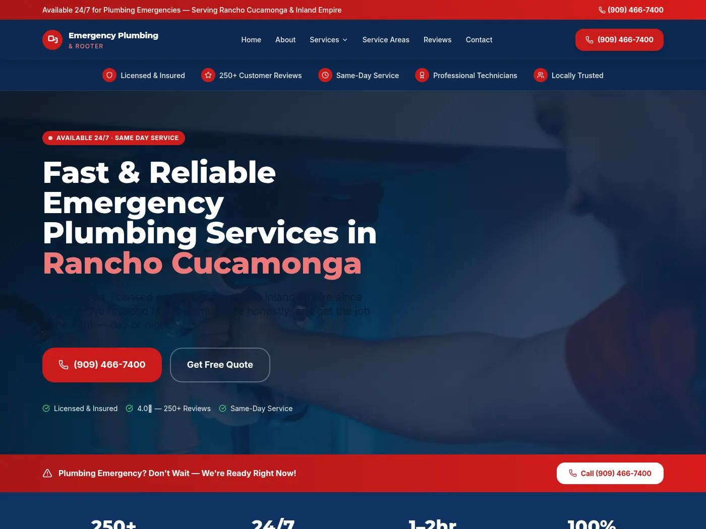 Plumbing Pro Landing Site