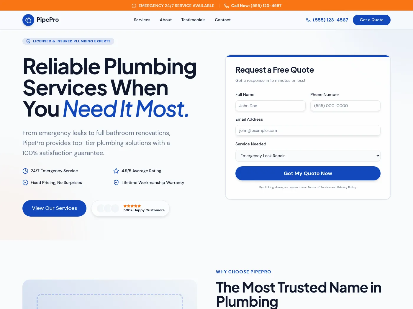PipePro Web Presence
