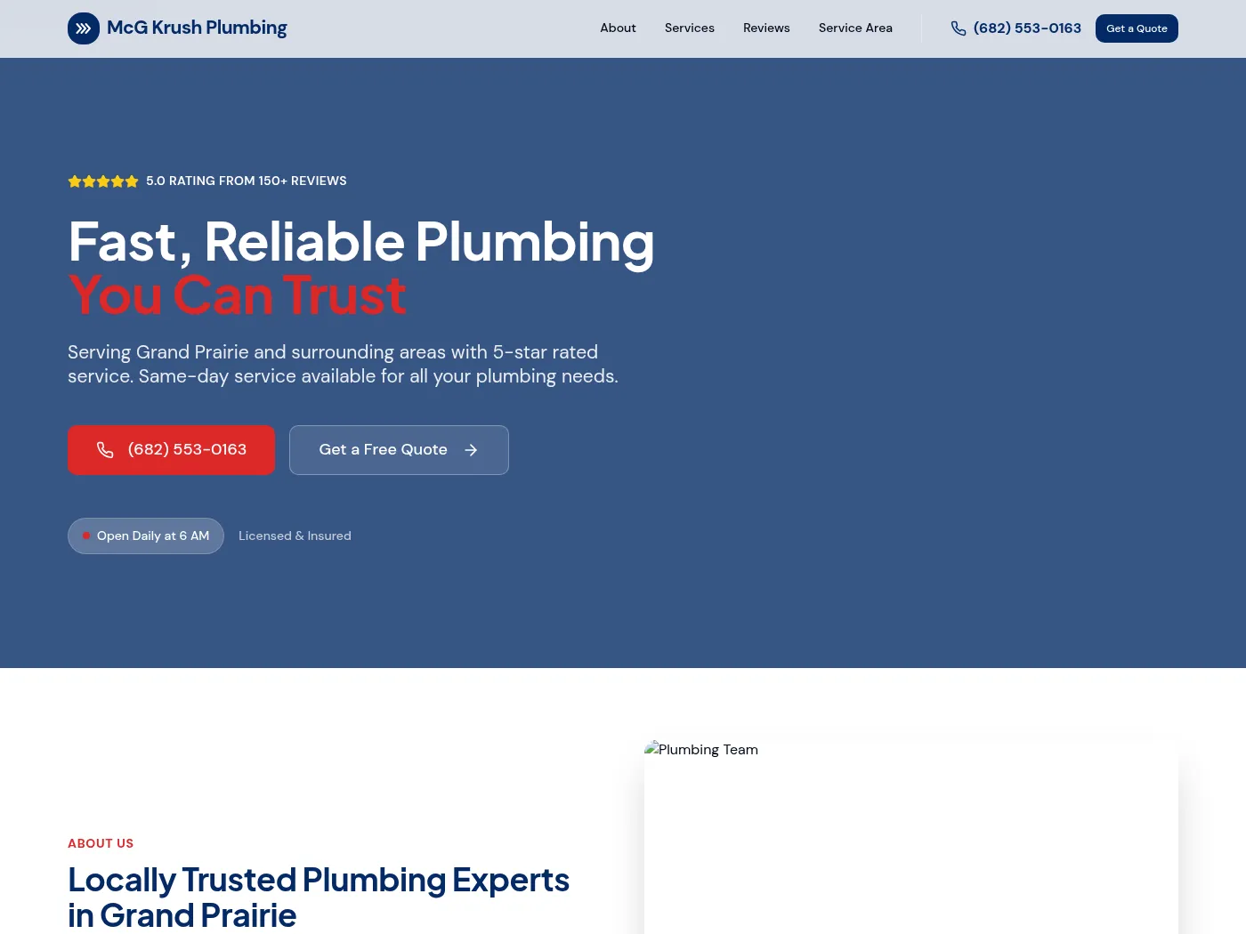 McG Krush Plumbing Site