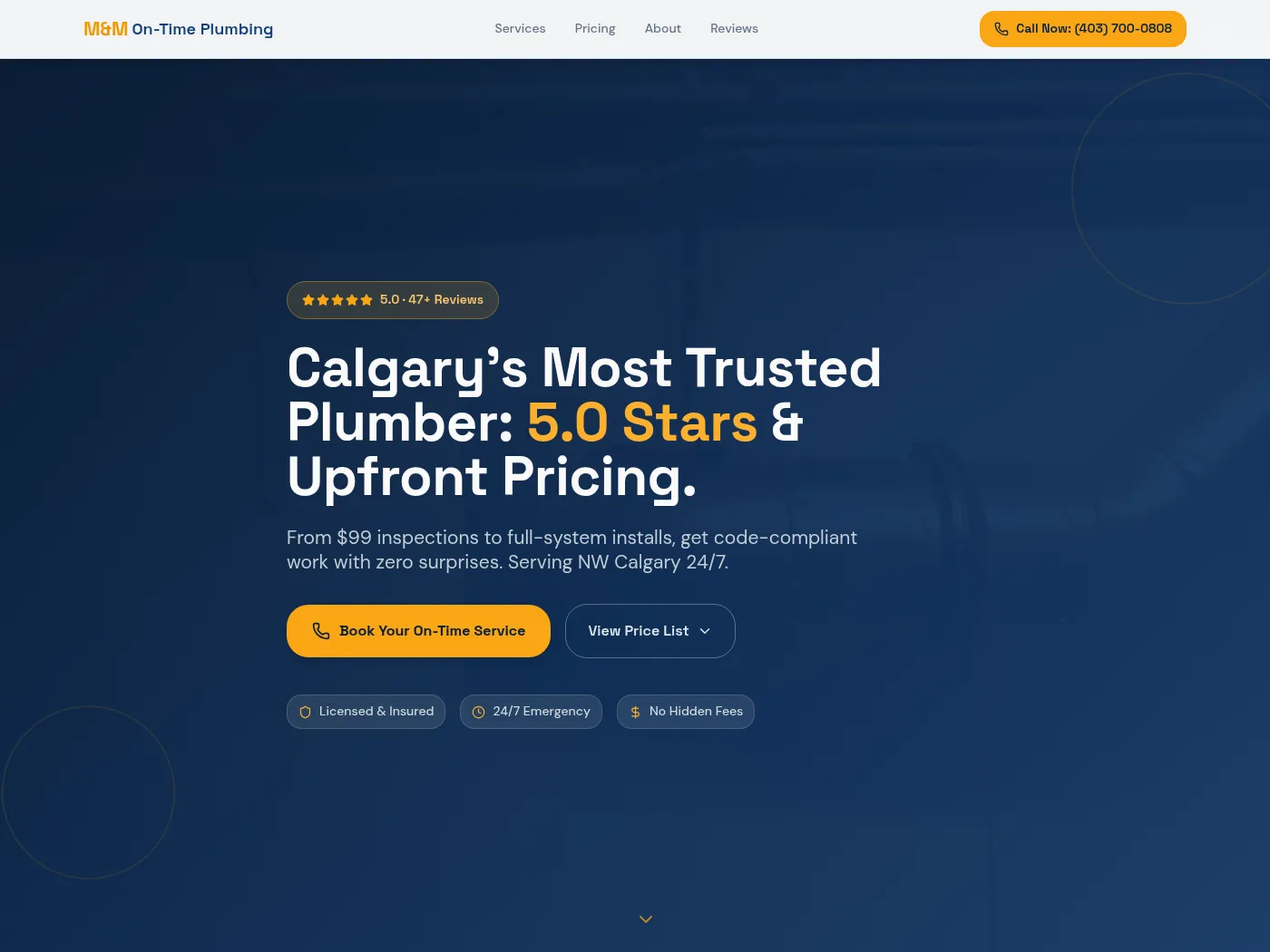 M&M Plumbing 5-Star Site