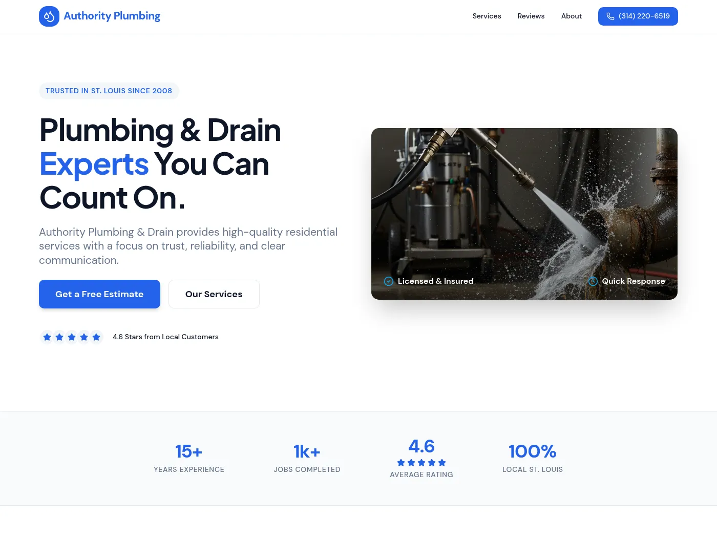 Authority Plumbing Webflow