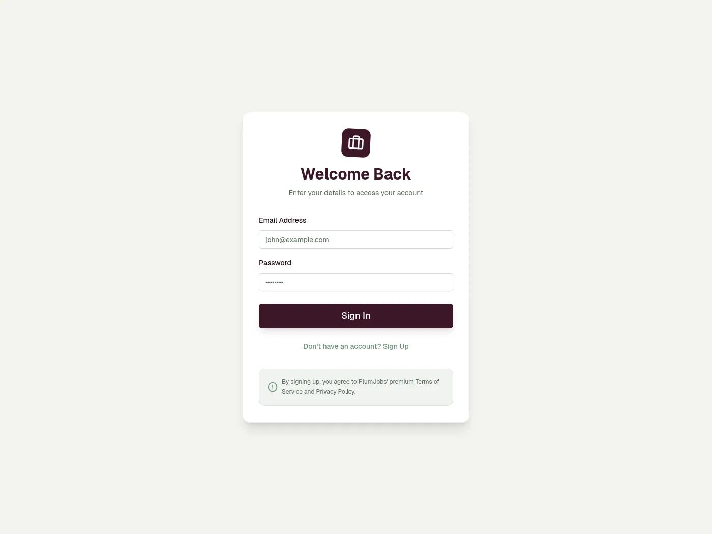 PlumJobs Portal