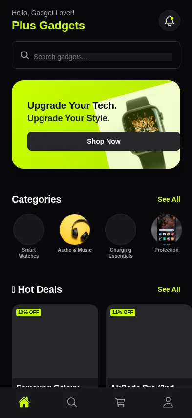 Plus Gadgets Shop App